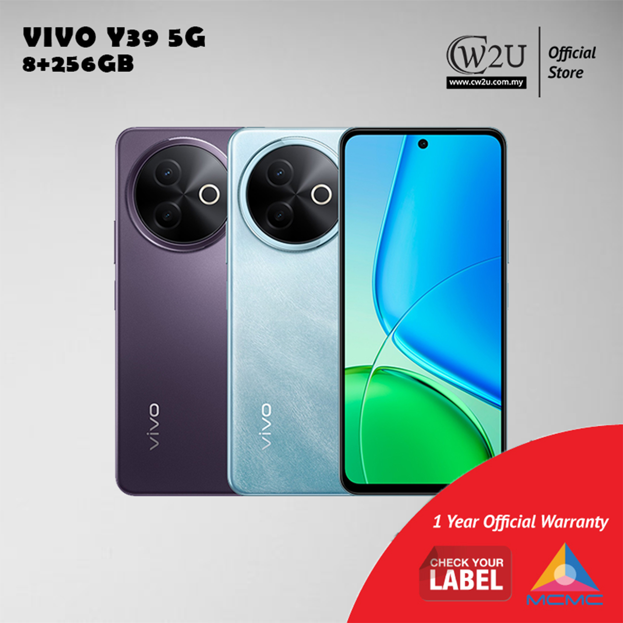 Vivo Y39 5G | 8GB RAM+256GB ROM | 1 Year Warranty By Vivo Malaysia - Cellular Wan