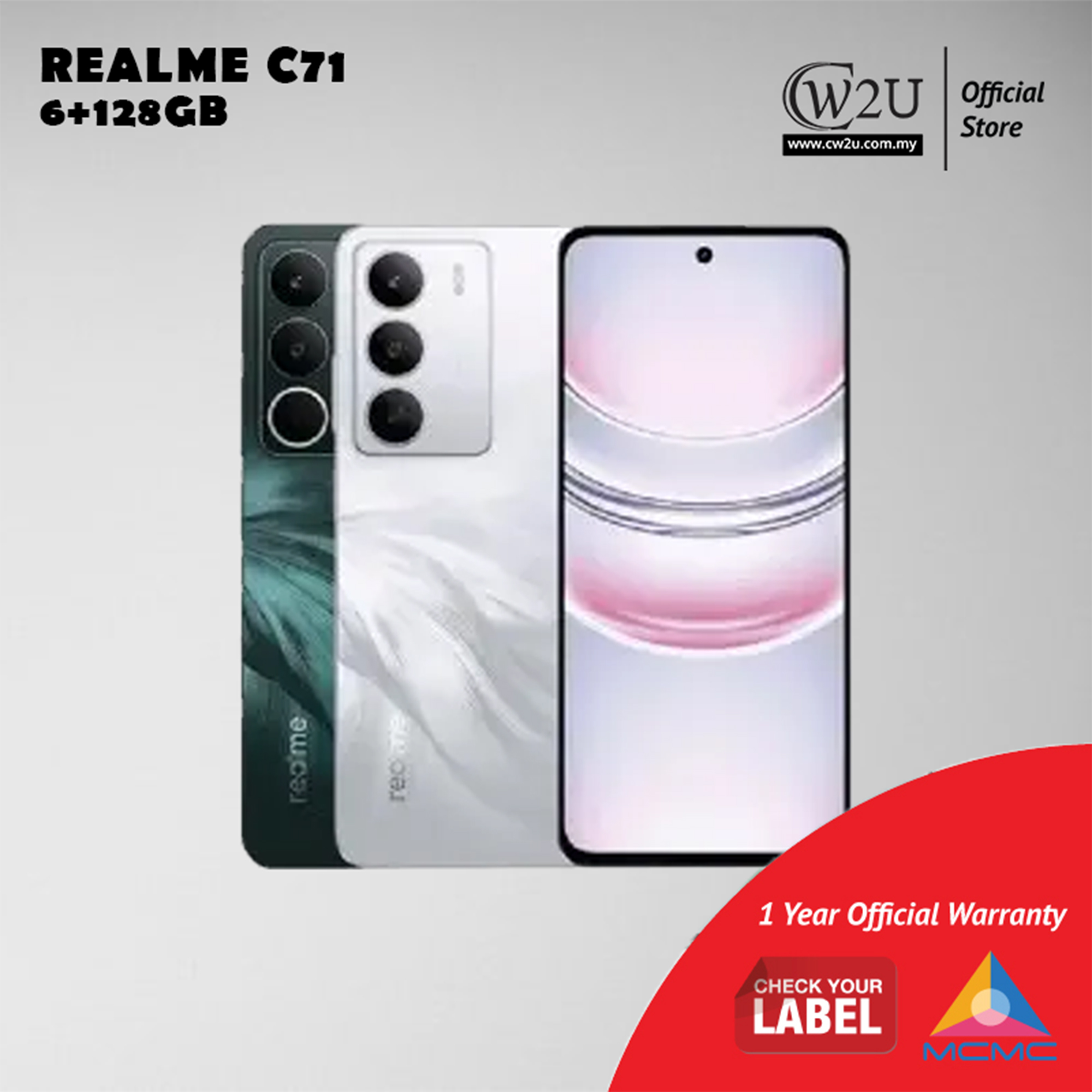 Realme C71 | 6GB RAM+128GB ROM | 1 Year Warranty By Realme Malaysia - Cellular Wan